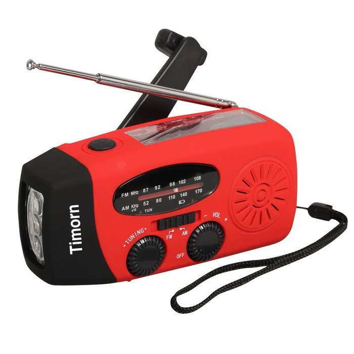 Timorn Solar Hand Crank Self Powered Emergency Radio with LED ...