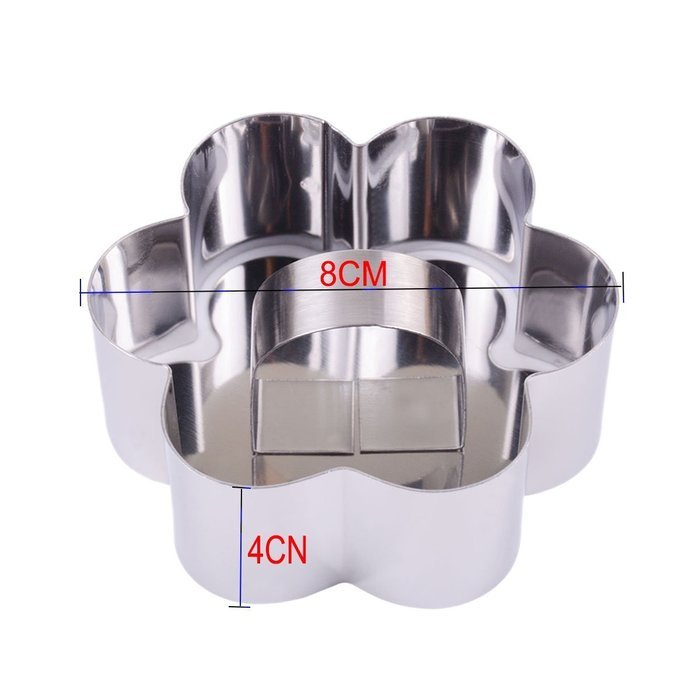 FUBARBAR Mini Cake Cutter Mold Decorating Pastry Ring with Pusher 3 X 2 ...