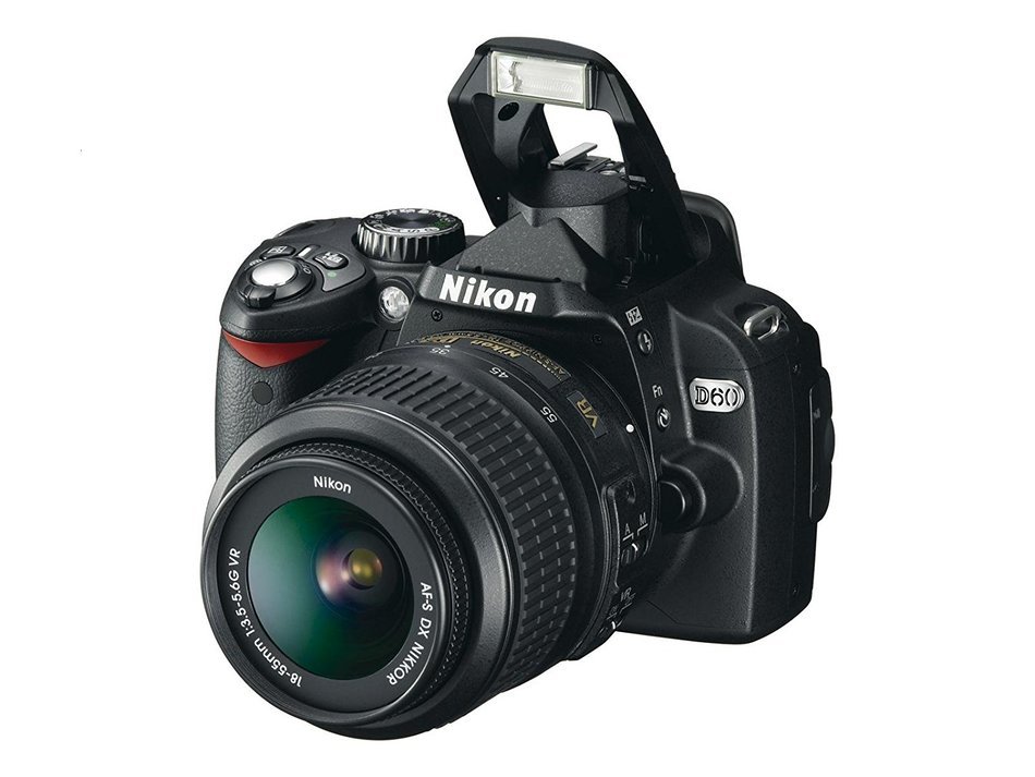 Nikon D60 DSLR Camera with 18-55mm f/3.5-5.6G Auto Focus-S Nikkor Zoom ...