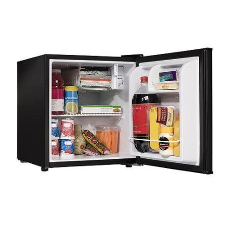 Amana 1.7 cu ft Compact Single-Door Mini Refrigerator, Black N2 free ...