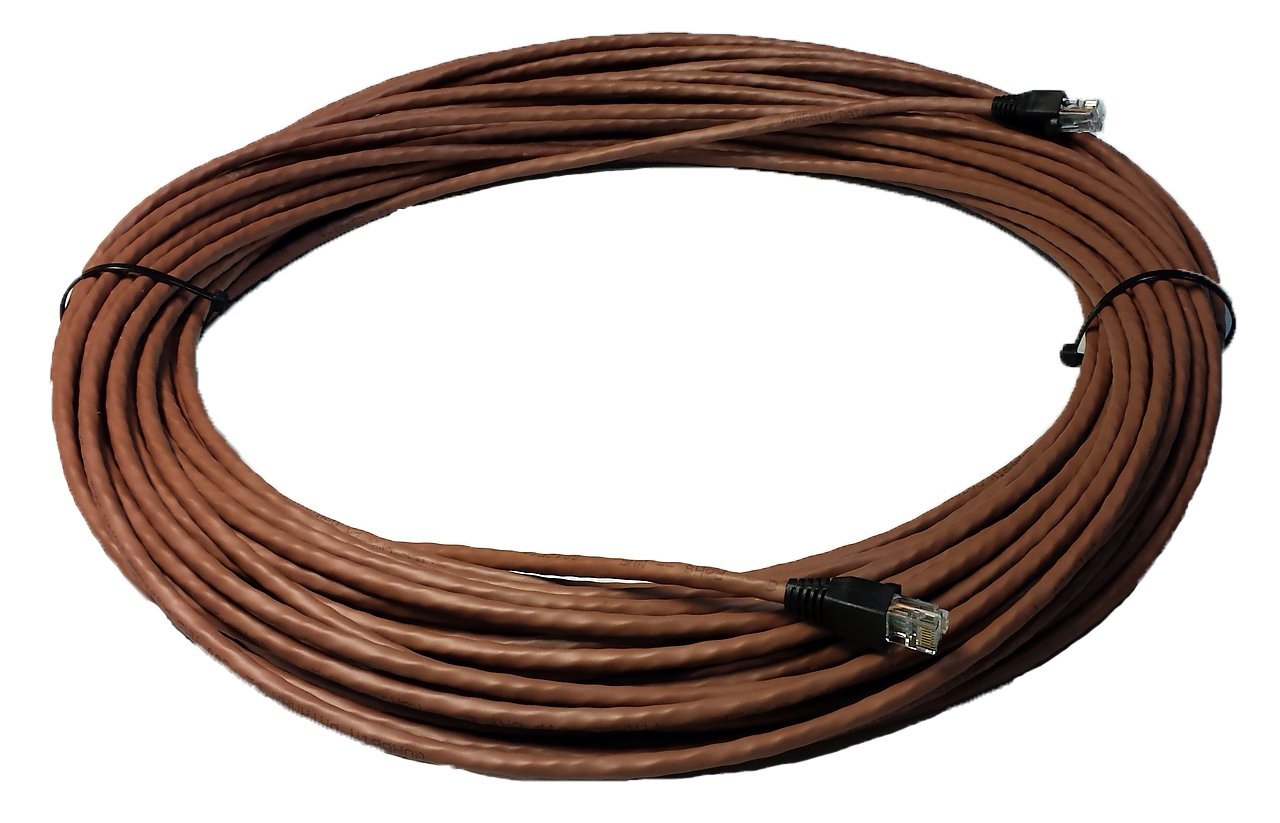 RiteAV - 50 FT Cat6 Brown Ethernet Network RJ45 Patch Cord (Pure Copper ...