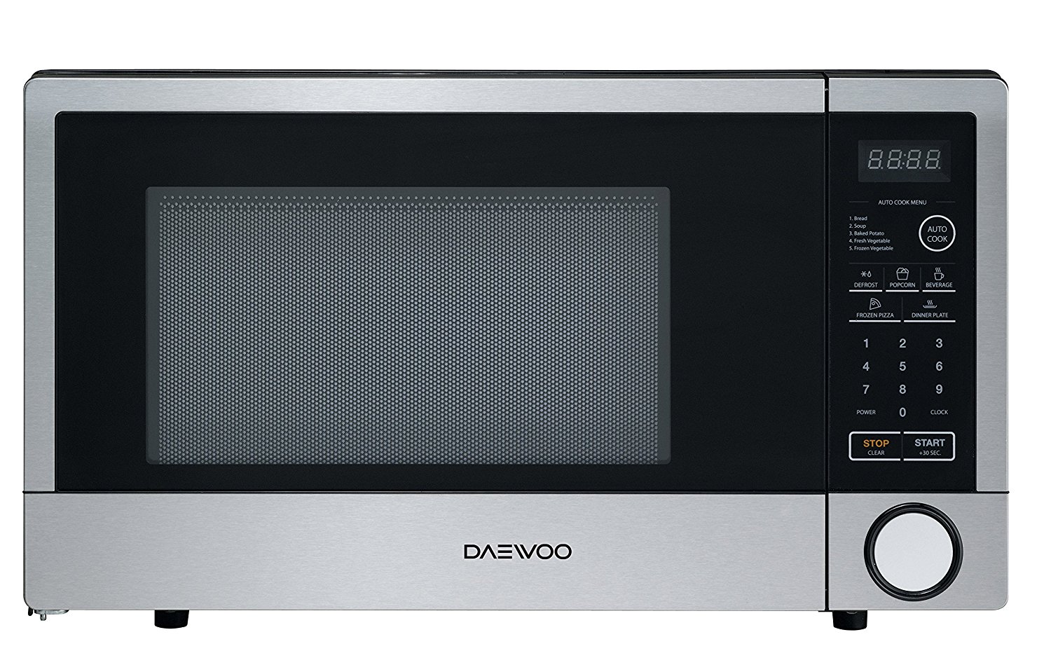 Daewoo - 1.1 Cu. Ft. Mid-Size Microwave - Stainless-Steel/Black N3 free ...