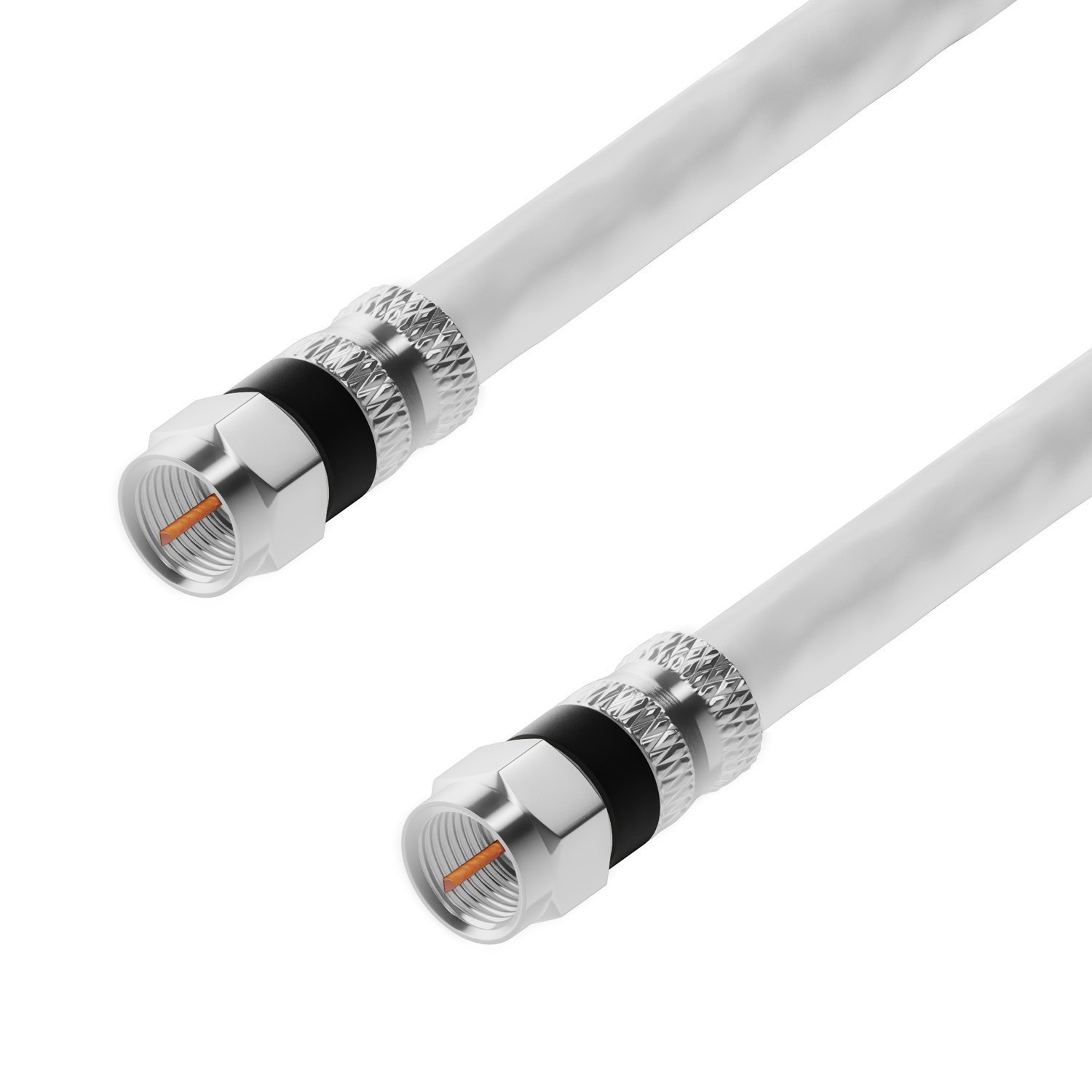 RG-6 | 25 Ft | Black | 2 Pack | UL CL2 Certified Cable Quad Shielded ...