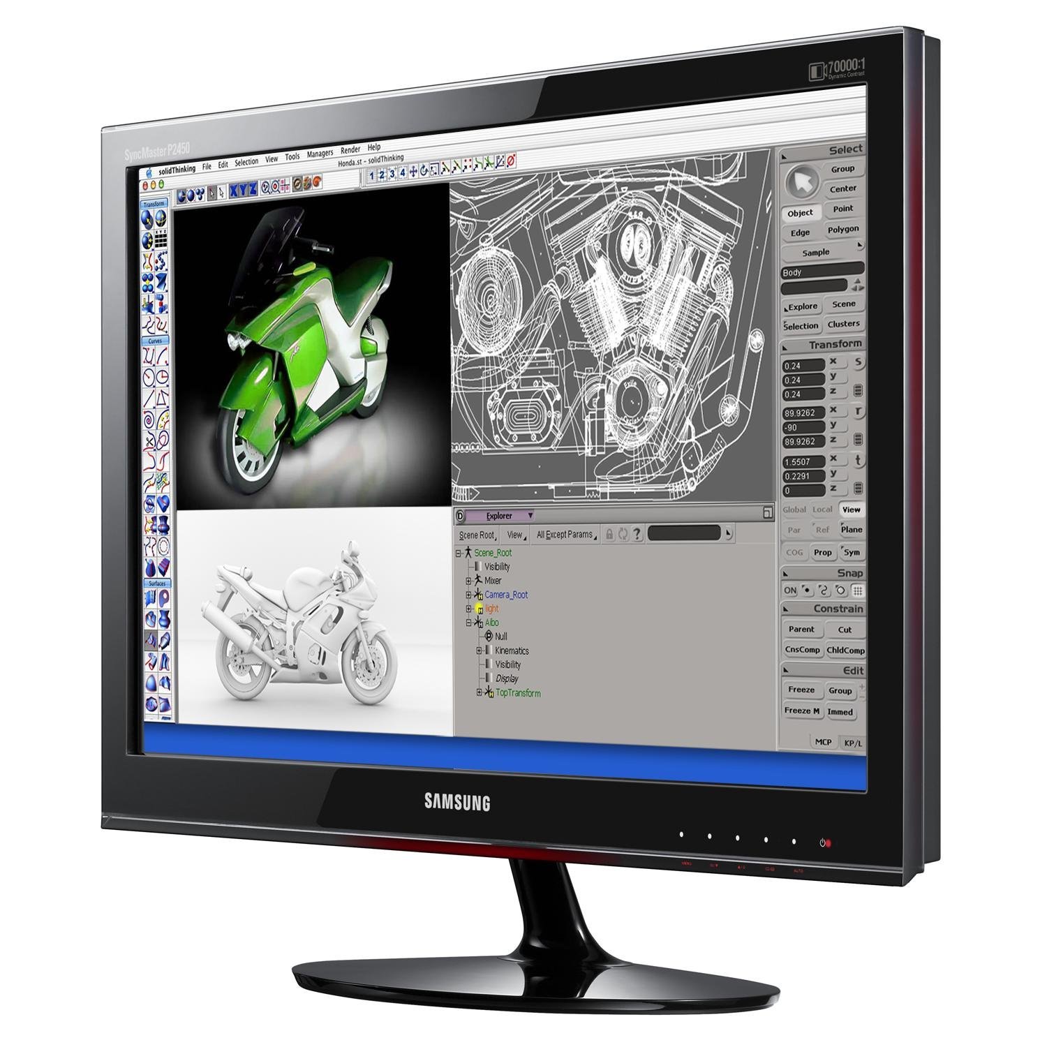 Samsung P2450H 24-Inch Widescreen Touch of Color LCD Monitor - Rose ...