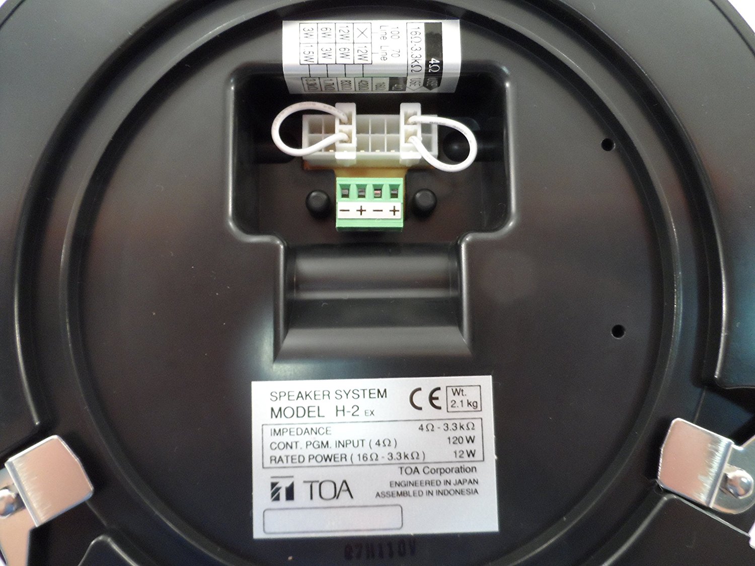 TOA Electronics H2-EX H-Series 2-Way Wall/Ceiling Speaker N3 free image ...