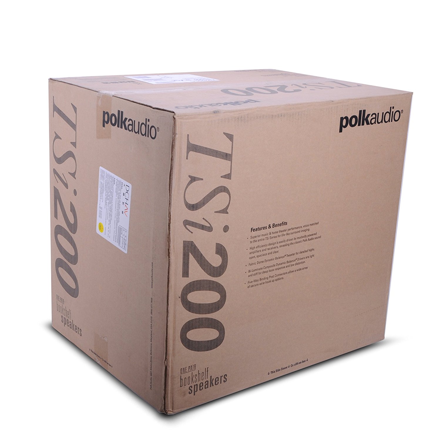 Polk Audio TSi200 Bookshelf Speakers (Pair, Black) N3 free image download