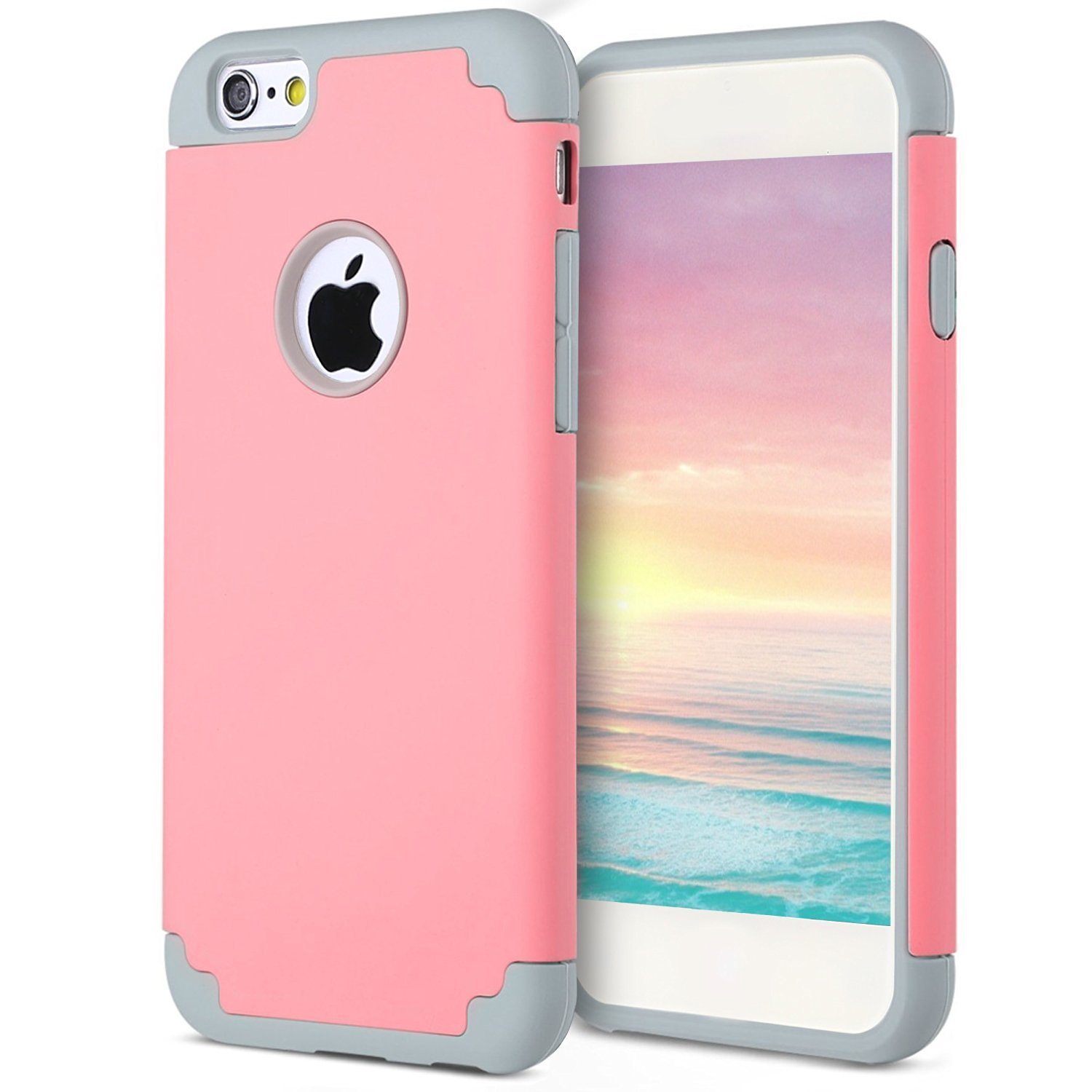 IPhone 6s, 6 Case, [4.7 Inch] HLCT Slim Fit Thin, Soft Interior Silicone Bumper & Hard PC Back ...