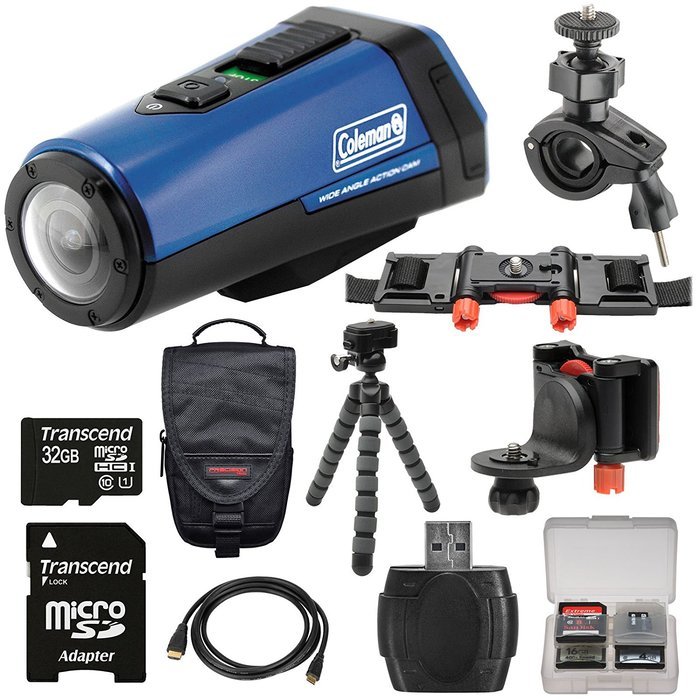 Coleman Aktivsport CX9WP GPS HD Video Action Camera Camcorder (Blue ...