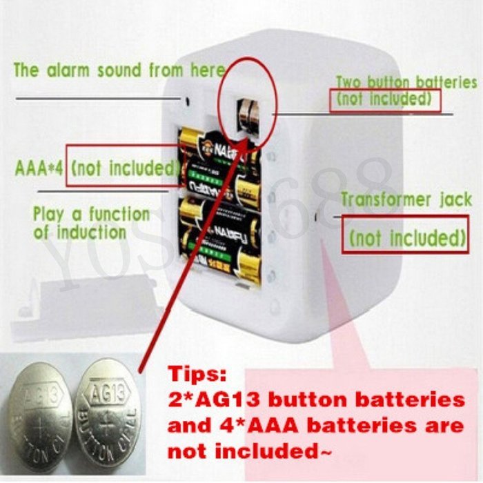 Yosa LED Colorful flash Touch lights princess Doll Clock toys alarm ...