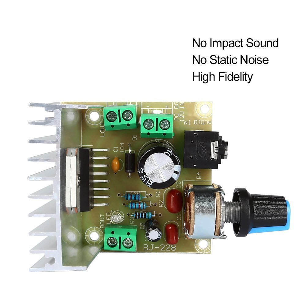 SainSonic AB-01 Mini Digital Amplifier Stereo Audio 12V Amp Board ...