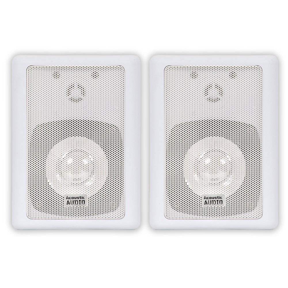 Acoustic Audio 151W Indoor/Outdoor Speakers (White, 2) N3 free image ...
