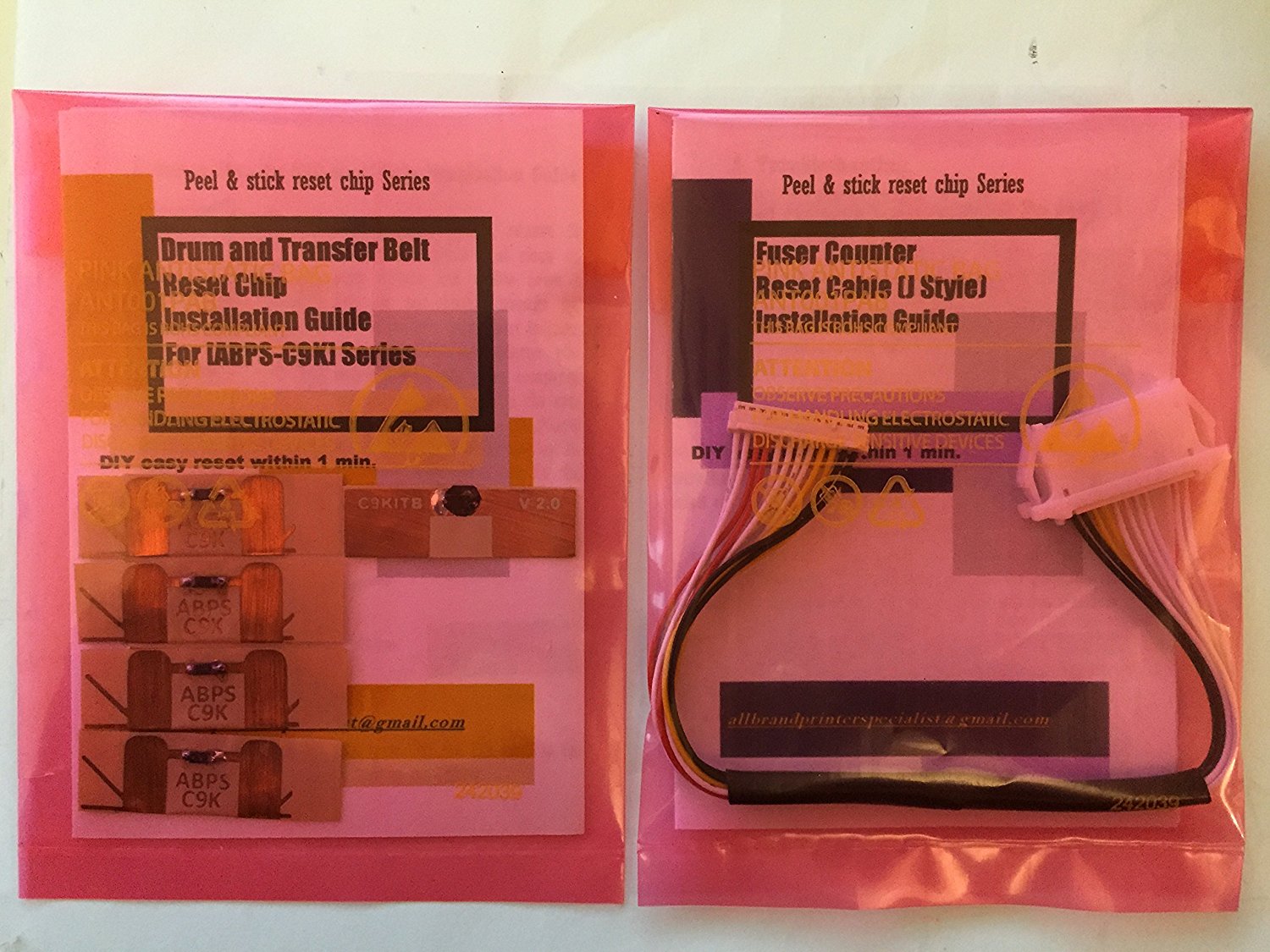 Super Easy "Peel & Stick" Transfer Belt Reset Solution for OKI OKIDATA C9600, C9650, C9655 ...