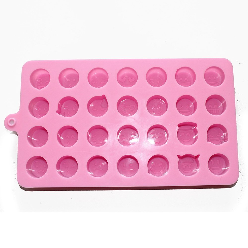 X-Haibei Cute QQ Expression Candy Chocolate Soap Silicone Mould Round ...