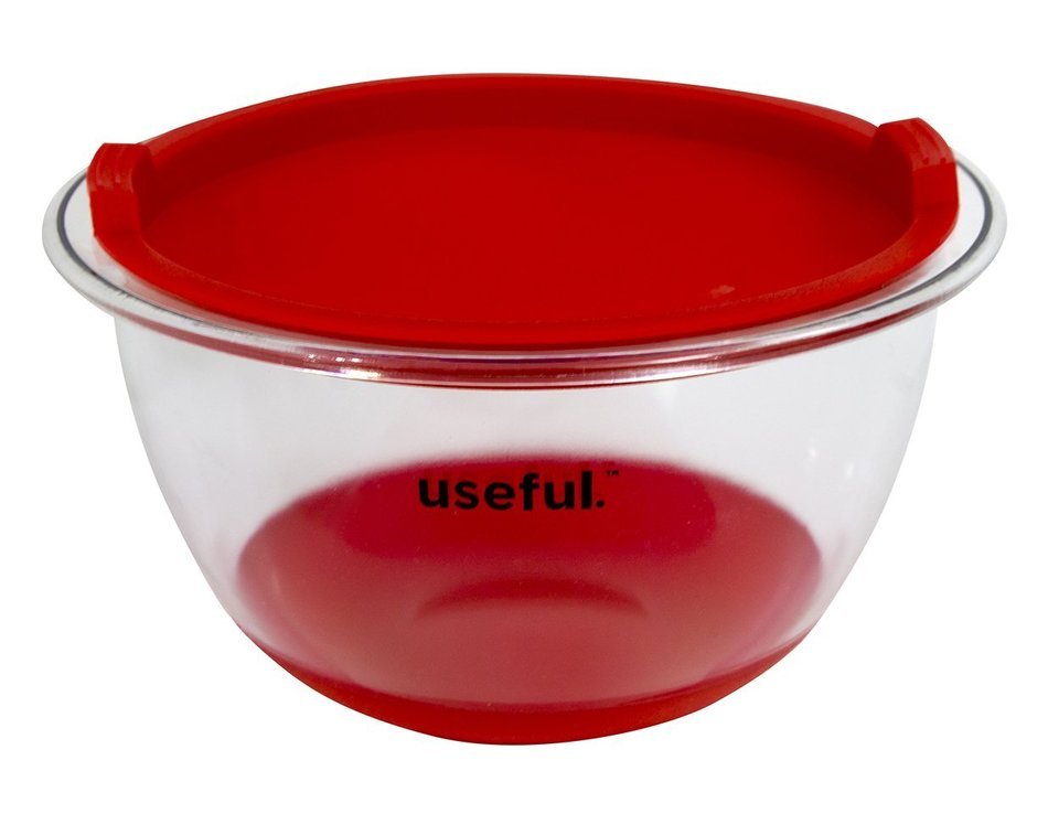 Useful 3 Piece Set Plastic Nesting Mixing Bowls with Air Tight Lids ...