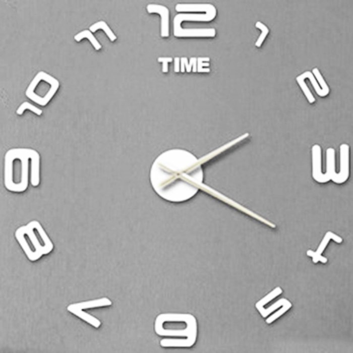 MuLuo Creative Numbers Wall Clock DIY Acrylic Mirror Wall Stickers ...