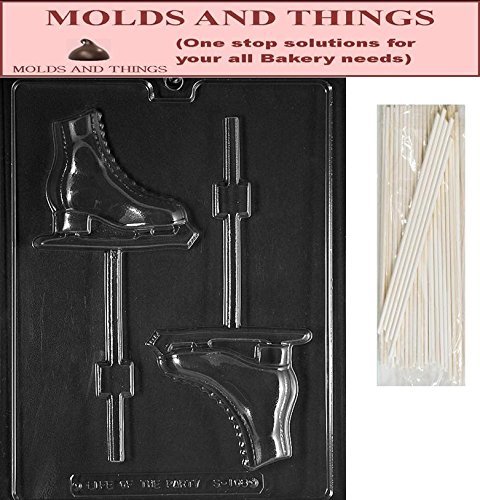 ICE SKATE LOLLY Sports Chocolate Candy Mold With © Molding Instruction ...