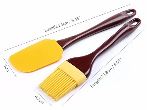 Silicone Bakeware Set Baking Pastry Spatulas & Pastry Brush For Pies Cupcake Cake Pizza Tools ...
