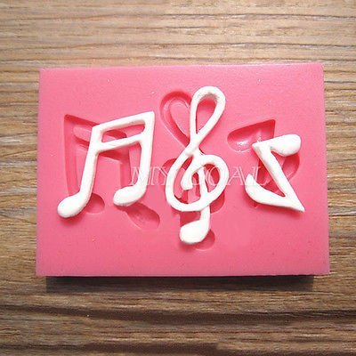 Musical Note Silicone Fondant Mold Cake Sugarcraft Decorating Chocolate ...
