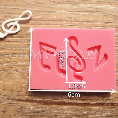 Musical Note Silicone Fondant Mold Cake Sugarcraft Decorating Chocolate ...