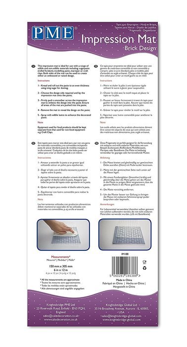 PME Brick Design Impression Mat, One Size, Transparent N3 free image ...