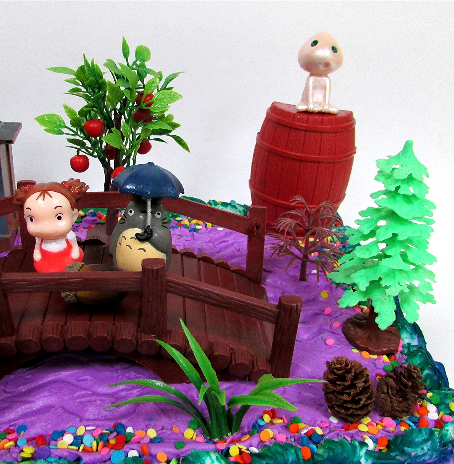 15 Piece ANIME Studio Ghibli Themed Birthday Cake Topper Set Featuring ...