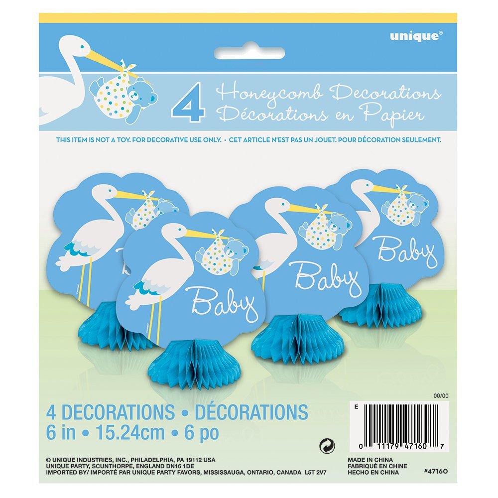 Blue Stork Boy Baby Shower Cupcake Kit for 24 N7 free image download