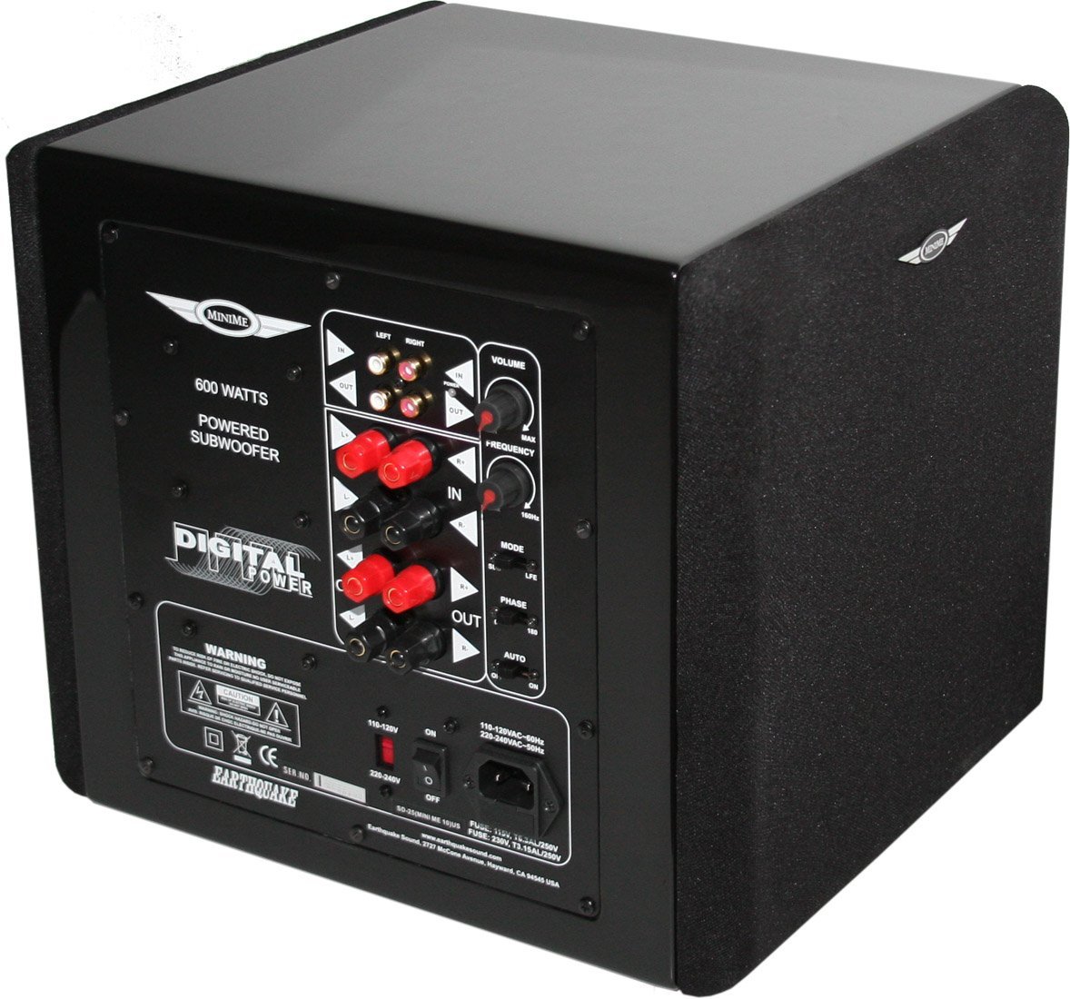 Earthquake Sound MiniMe P12 Mini Subwoofer with Passive Radiator (Piano ...