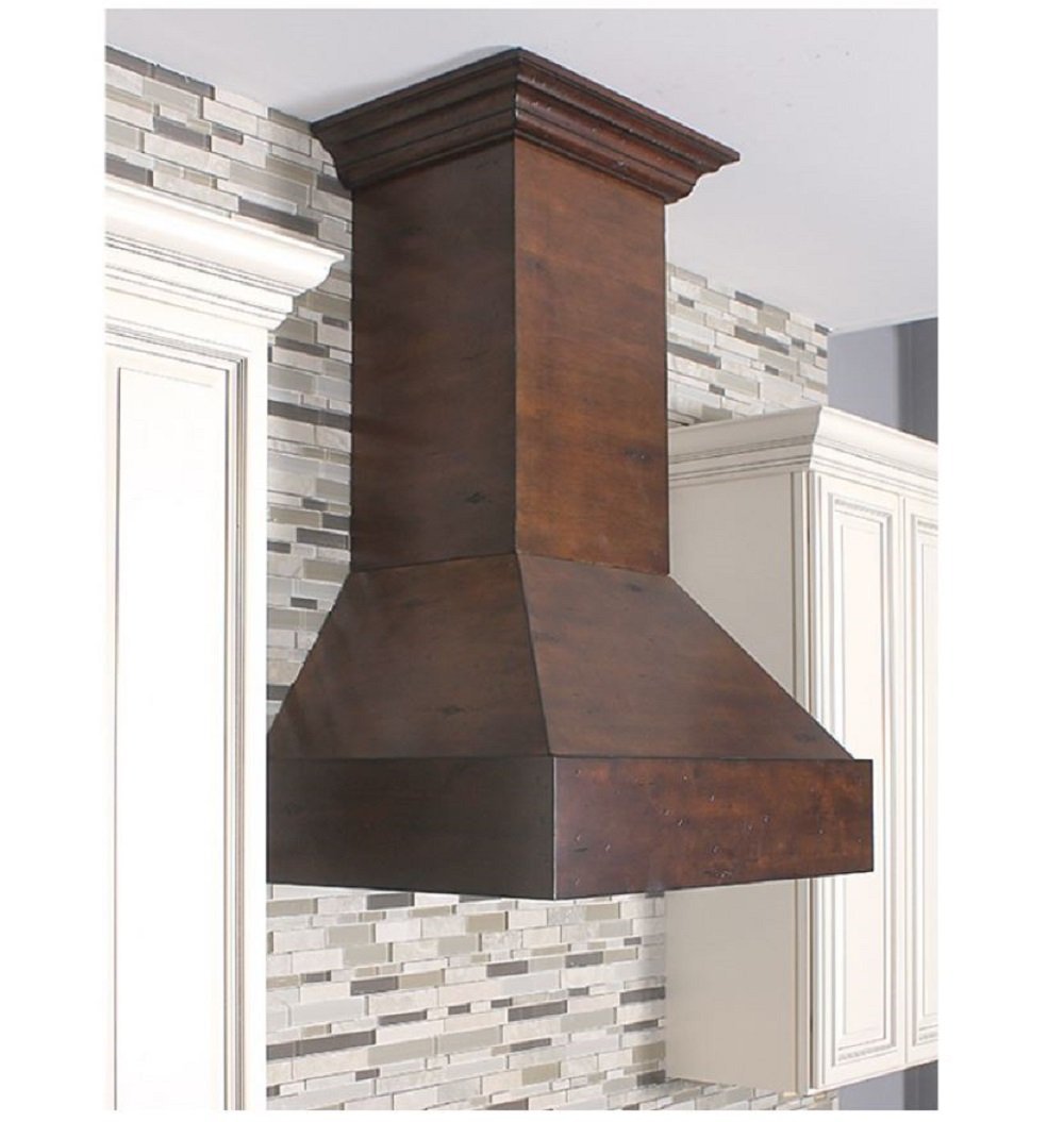Z Line 355WH-36 1200 CFM Wooden Wall Mount Range Hood, 36", Walnut ...