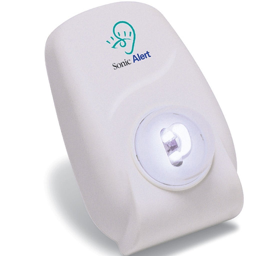 Sonic Alert Wall Mount Receiver, Extra Bright 360° Strobe Receiver free ...