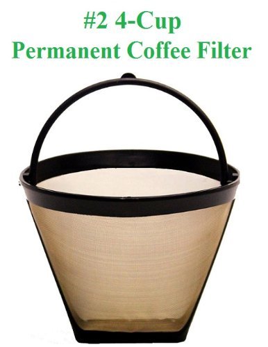 1 X 4-Cup Cone Shape Permanent Coffee Filter fits Mr. Coffee 4 Cup ...