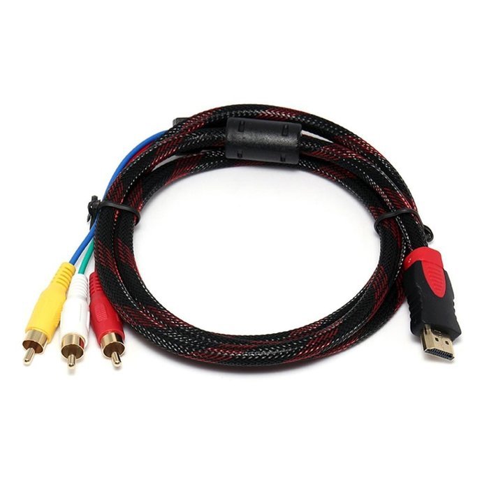 GBSELL 5ft HDMI Male to 3 RCA Video Audio AV Cable Cord Adapter for TV ...