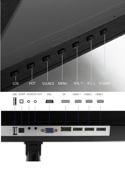 QX View UHD3216R REAL 4K MINE 32" UHD (3840x2160) Monitor FreeSync, PIP ...