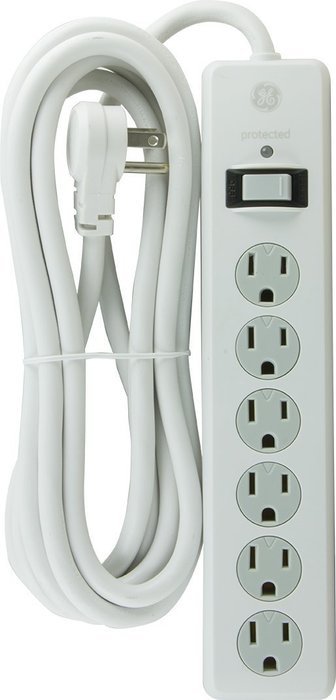 GE 14014 6-Outlet General Purpose Surge Protector, 800 Joules, 8ft Cord ...