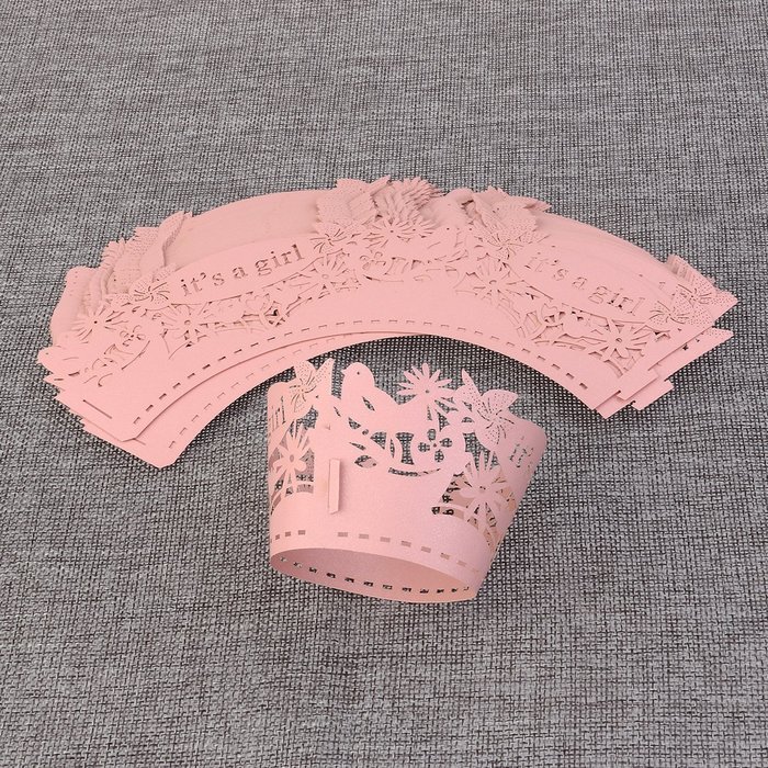 ROSENICE 50pcs Cupcake Wrappers, Girl Cake Paper Cups for Wedding ...