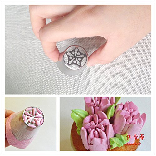 7pcs/lot Russian Tulip Stainless Steel Icing Piping Nozzles Pastry ...