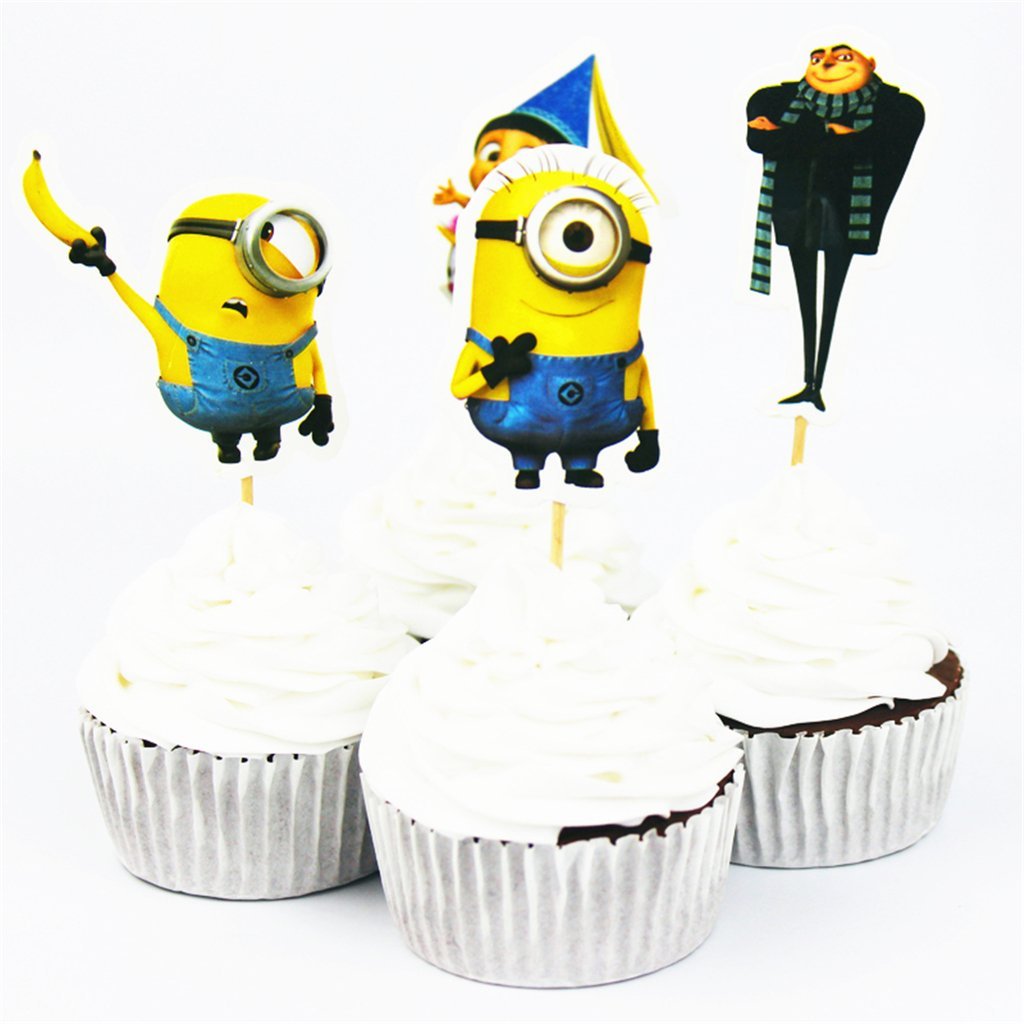 Yunko 24 Pcs Cute Decorative Cupcake Muffin Toppers Wild Animals Zoo ...