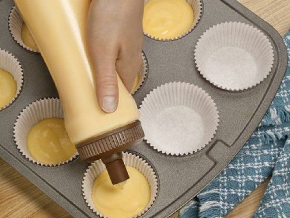 GYM 2 Pack Pancake Cupcake Waffle Muffin Batter Pen- Squeeze Bottle ...