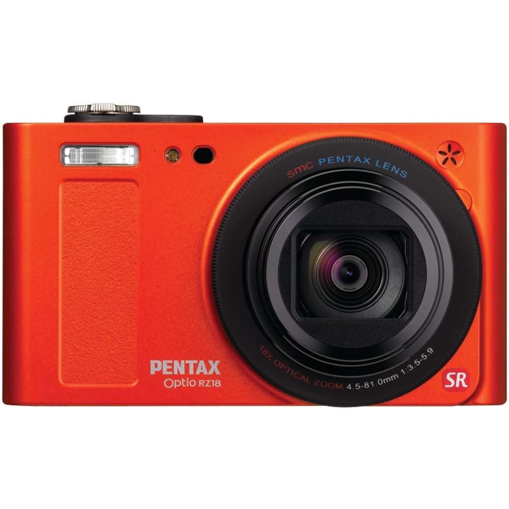 Pentax Optio RZ-18 16 MP Digital Camera with 18x Optical Zoom - Orange ...
