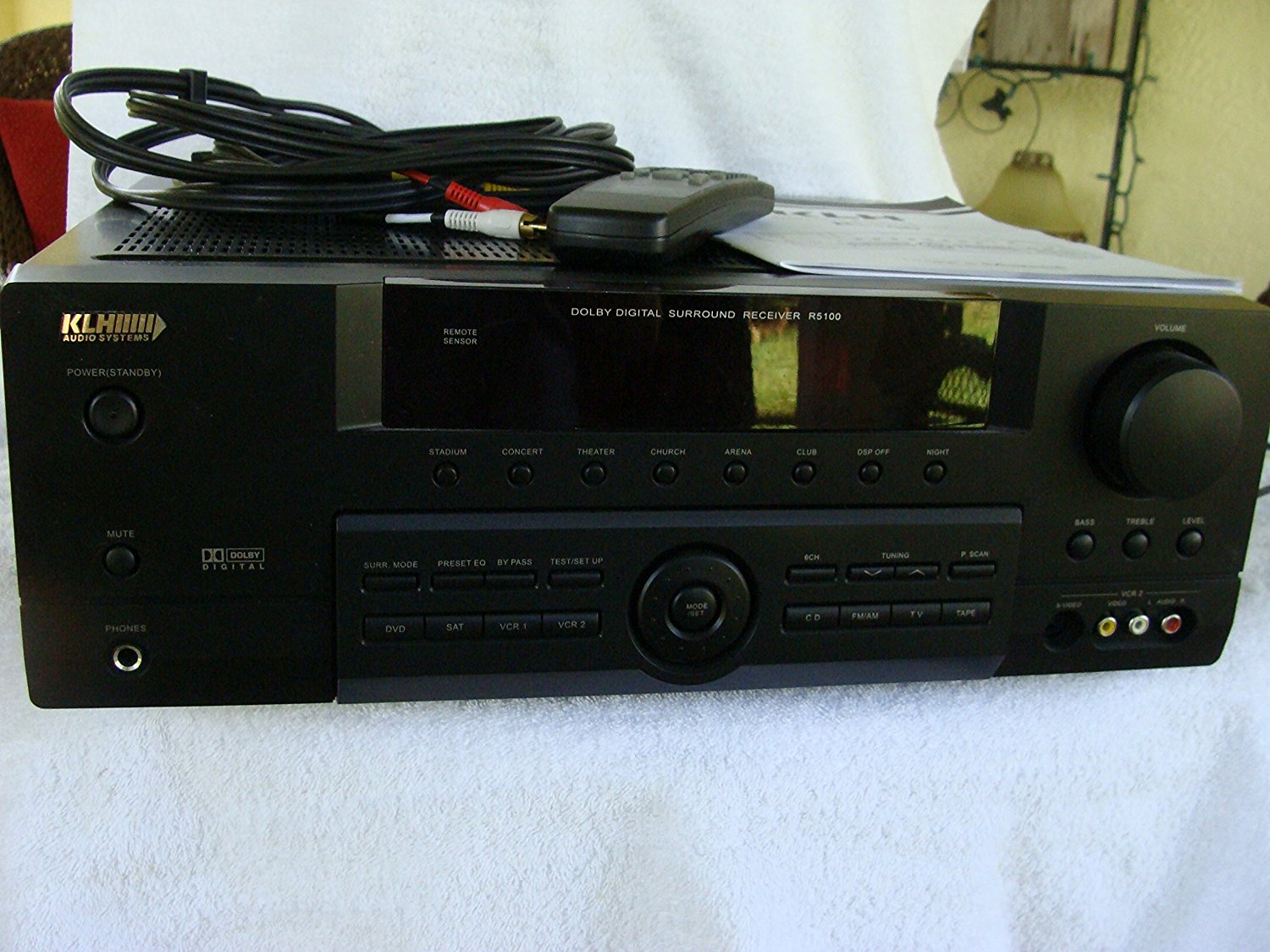 KLH R5100 Surround Sound Receiver w/ Manual, Remote & Cable N8 free ...
