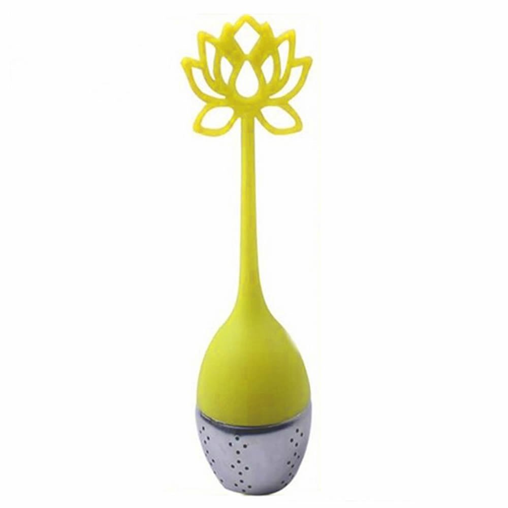 GOOTRADES Lotus Shaped Stainless Steel Tea Infuser Teaspoon Silicone ...