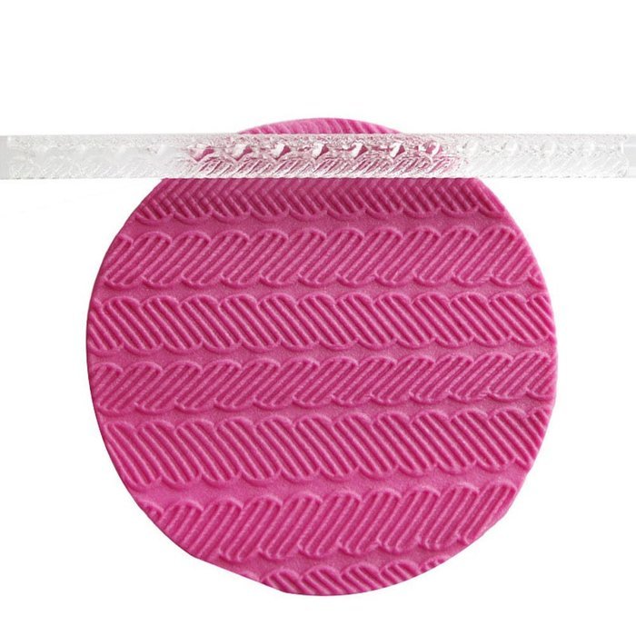 Fondant Transparent Acrylic Carved Wood Grain Printing Non-stick Mini ...