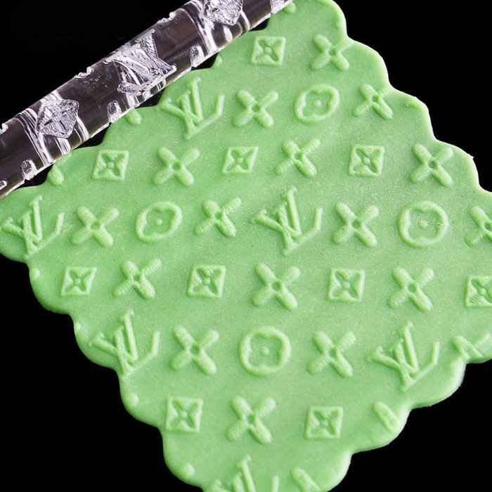 Fondant Transparent Acrylic Carved Wood Grain Printing Non-stick Mini ...