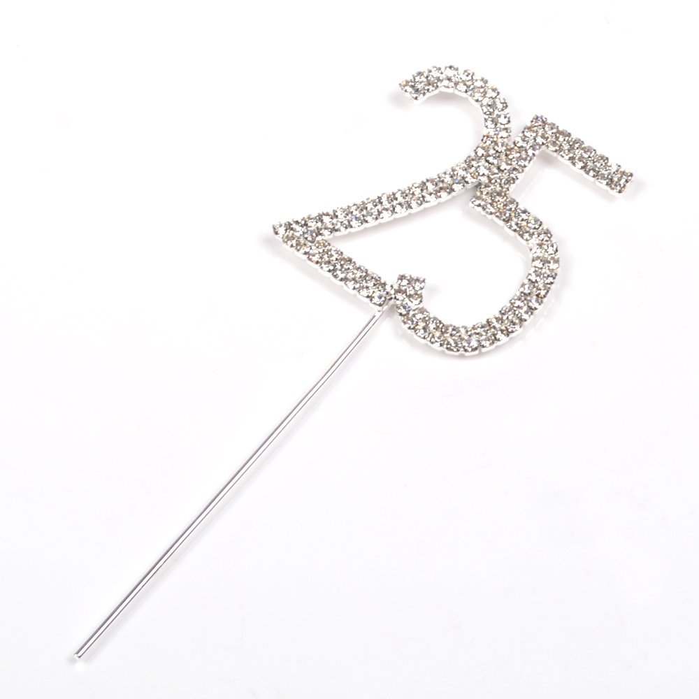 KLOUD City@ Crystal Rhinestone Bling Silver Wedding Love Cake Top ...