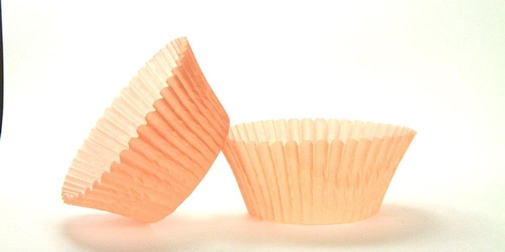 50pc Solid Peach Color Standard Size Cupcake Baking Cups Liners ...