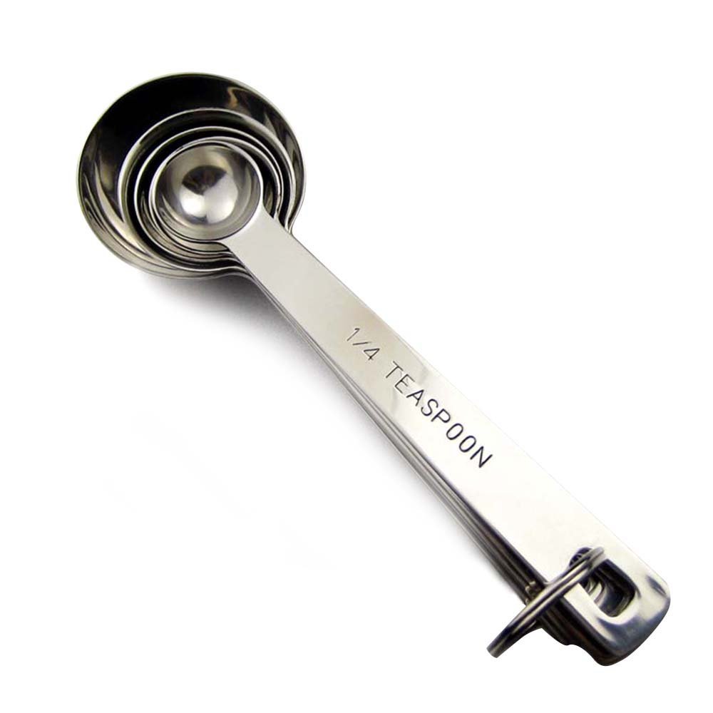 SIO Set of 5 Stainless Steel Measuring Spoons Accurate Spoons Coffee ...