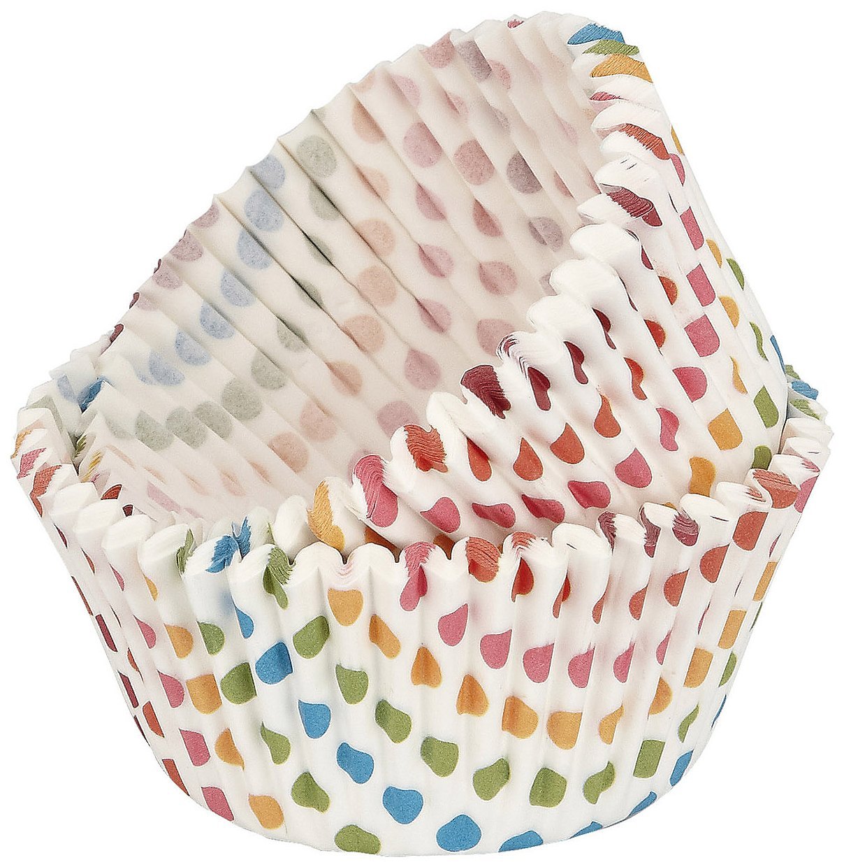 Sweet Creations 50 Count Baking Cupcake Papers, Large Dots, Multi-Color ...