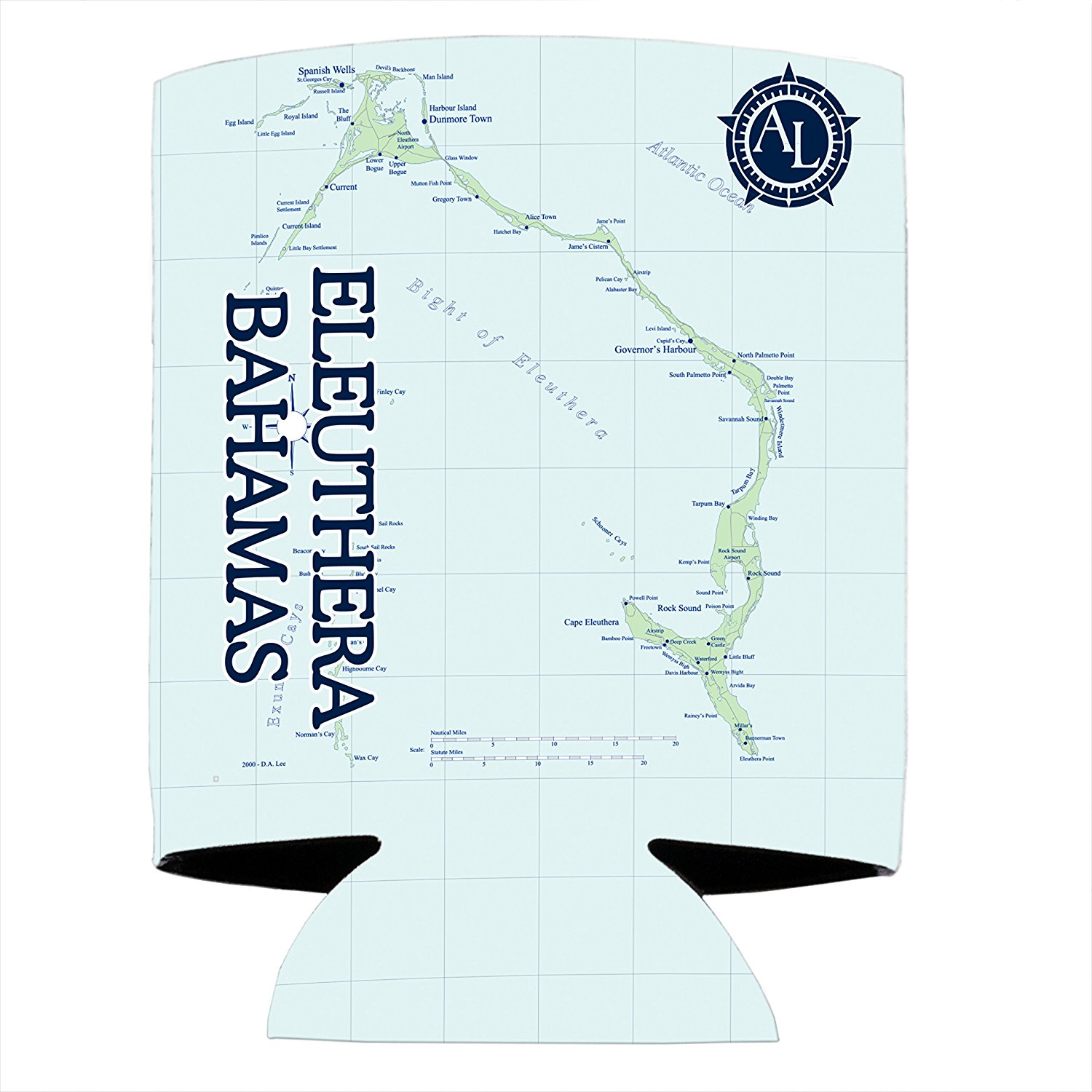 Altered Latitudes Eleuthera Bahamas Chart Standard Beverage Cooler (4 ...