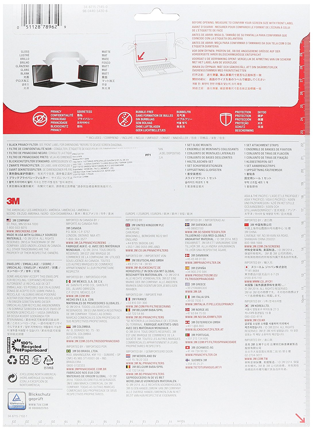 3M Gold Privacy Filter for Widescreen Laptop 13.3" (GPF13.3W) N10 free ...