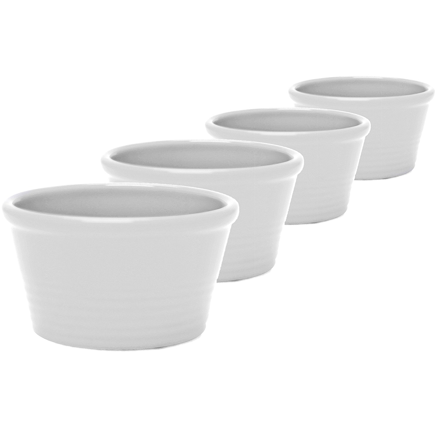 Chantal Glossy White Ceramic Stackable Ramekin, Set of 4 free image ...