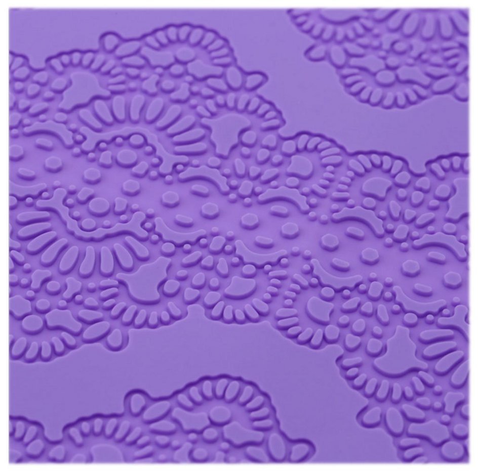 Lesirit Flower Pattern Silicone Fondant Cake Lace Embossed Mold Mat,14. ...